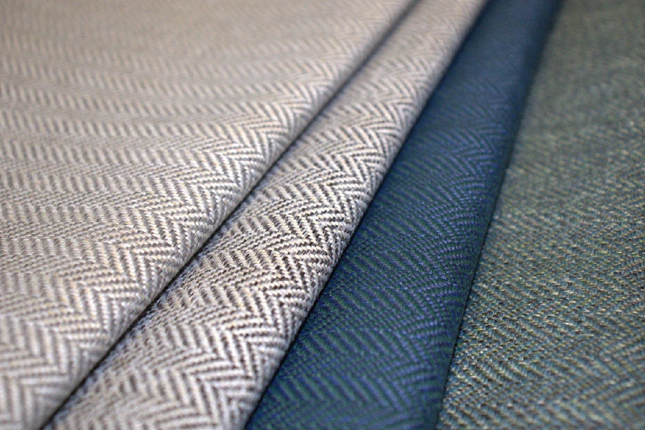 Abbotsford Textiles Classic Herringbone Collection - Britannia Rose