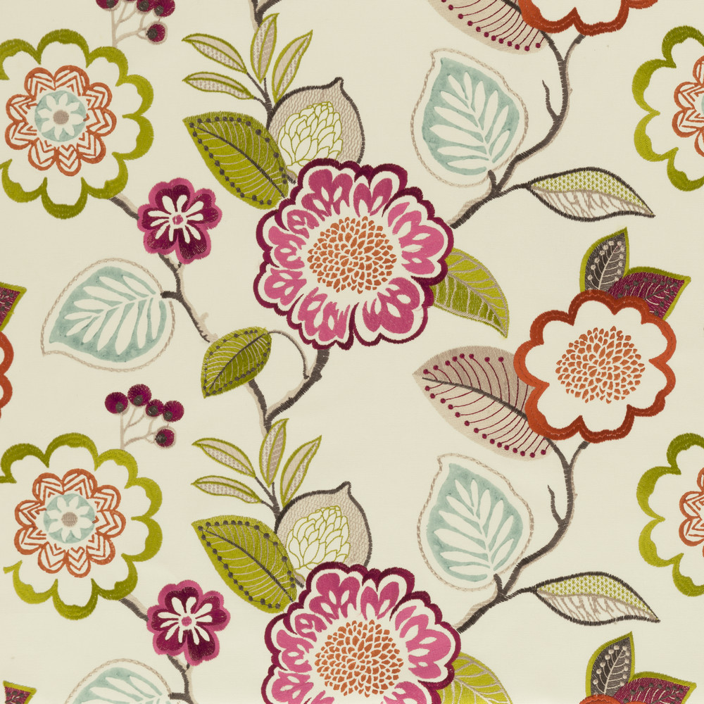 Beaulieu Summer Fabric by Clarke & Clarke - Britannia Rose