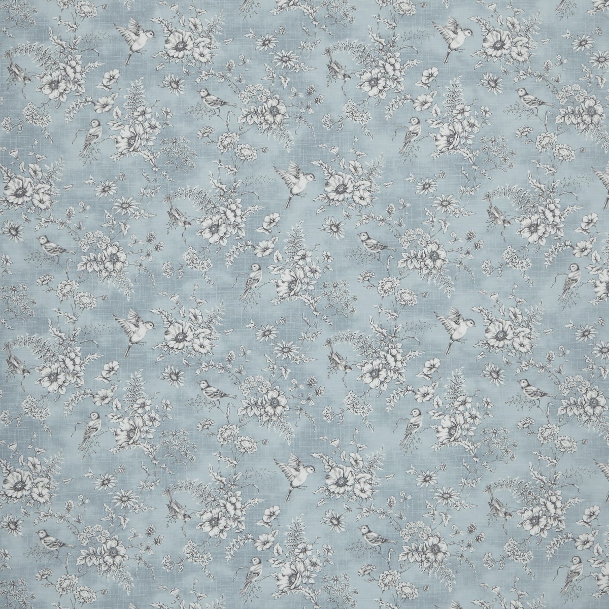 Finch Toile Delft Fabric by iLiv - Britannia Rose