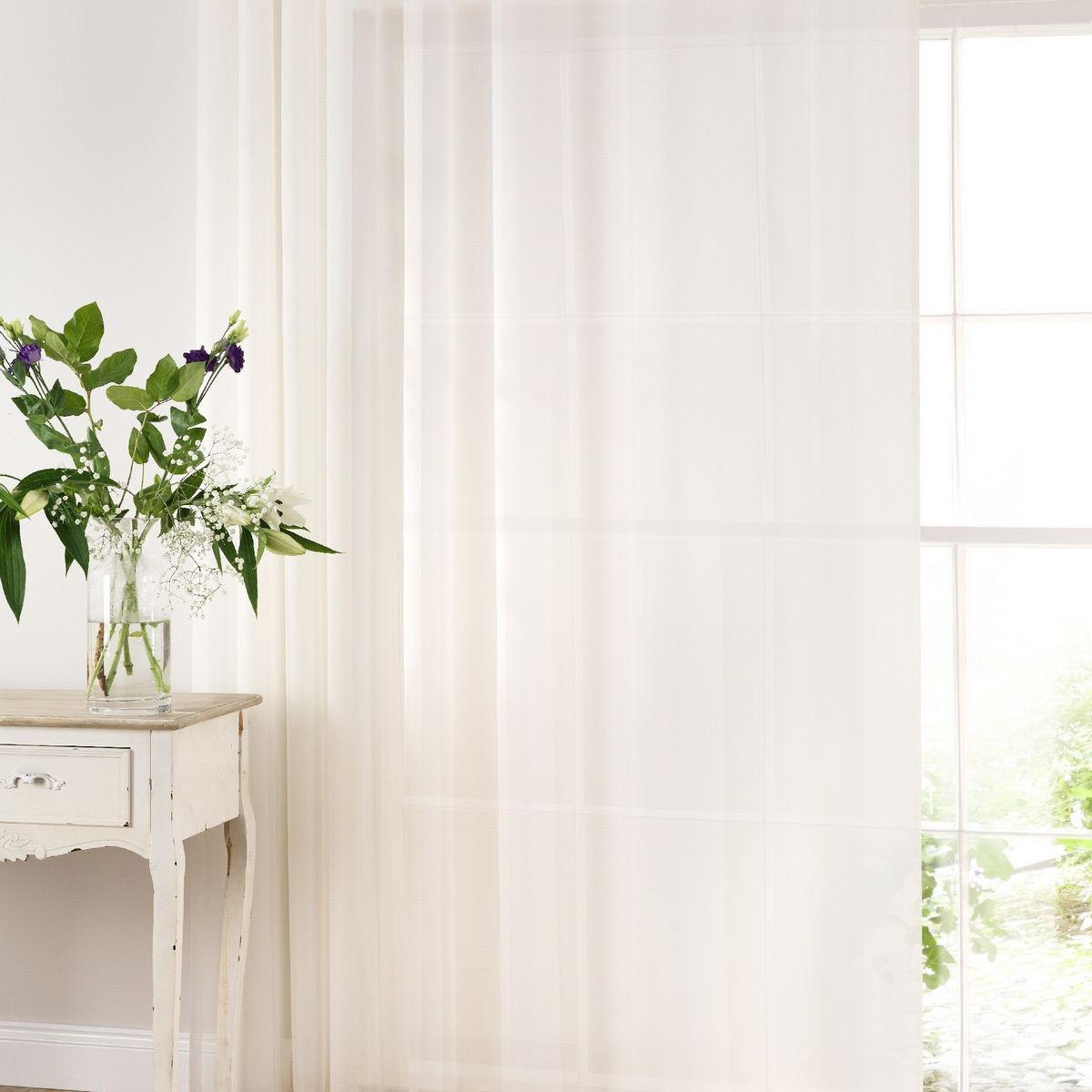 Voile 300cm Cream by Pavilion - Fabric By The Metre - Britannia Rose
