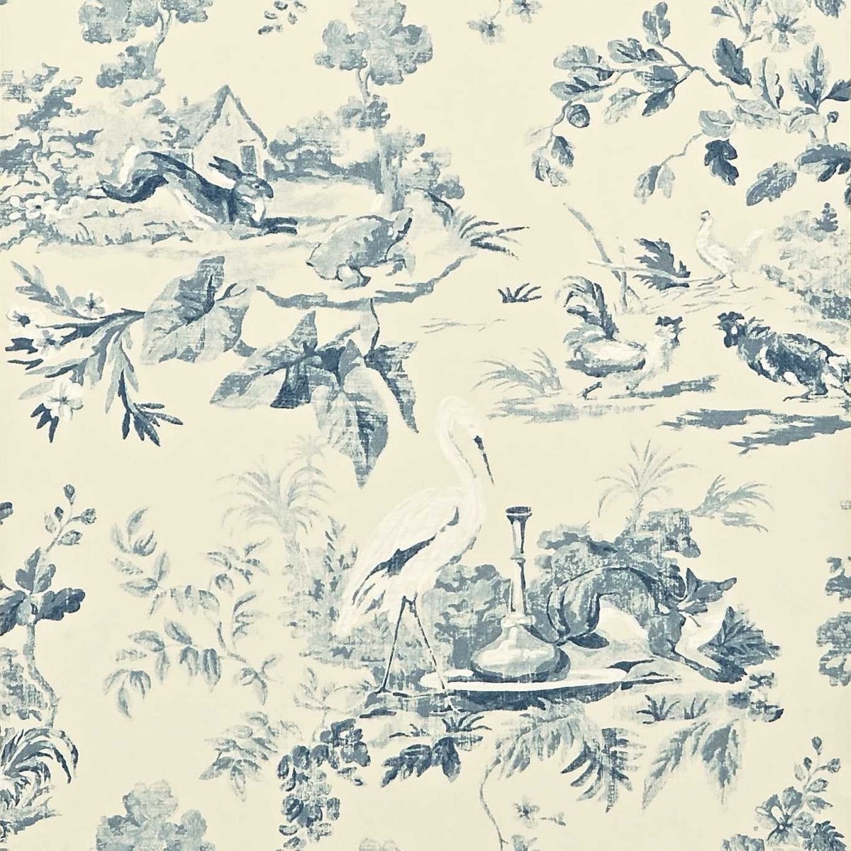 Aesops Fables Blue by Sanderson - Wallpaper - DCAVAE103 - Britannia Rose