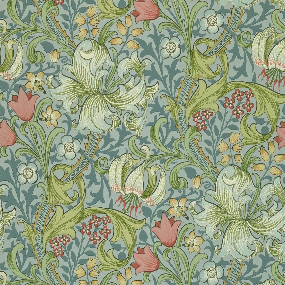 Golden Lily Mineral by William Morris & Co. - Wallpaper - DMI1G3103 ...