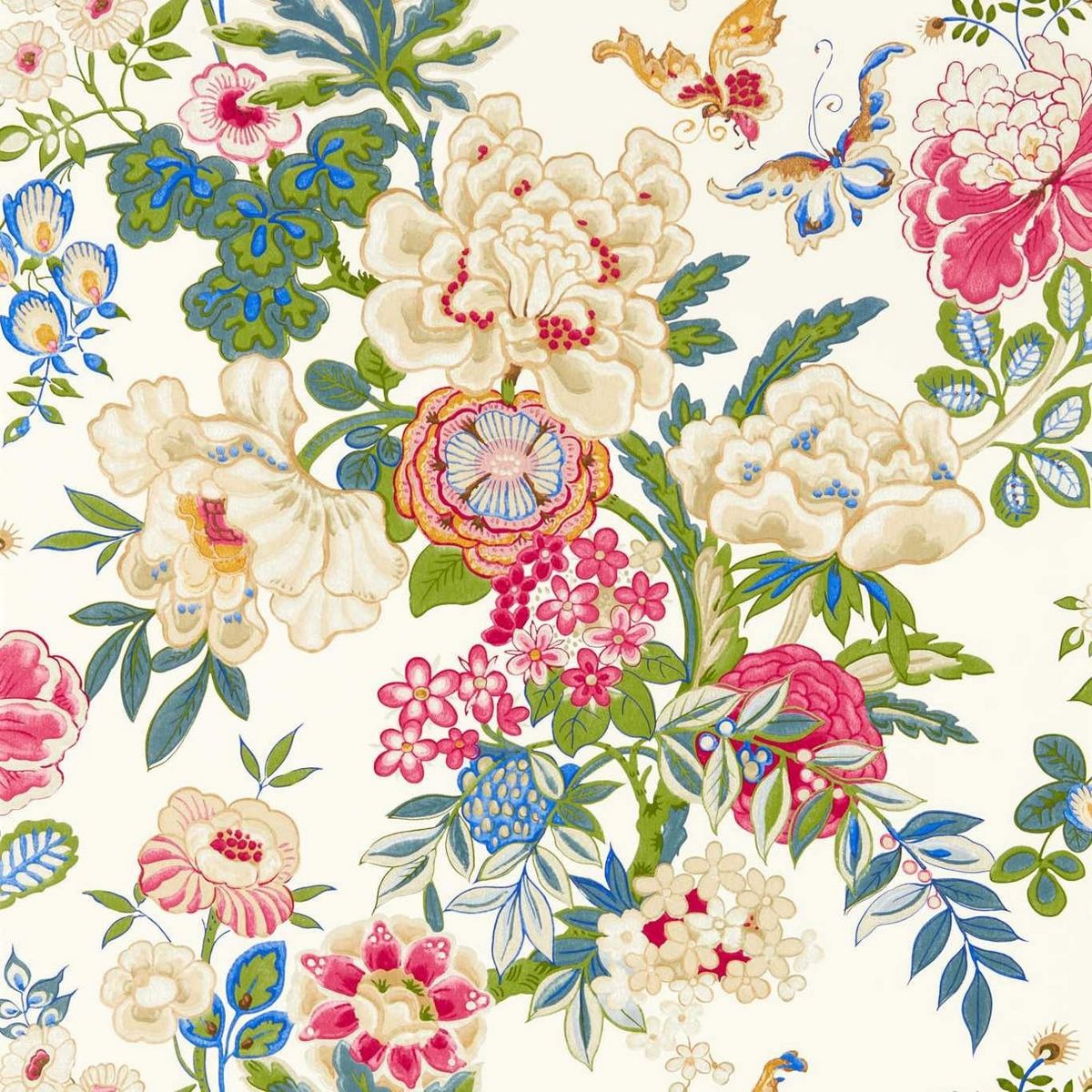 Emperor Peony Lotus Pink by Sanderson - Wallpaper - DWAW217121 ...