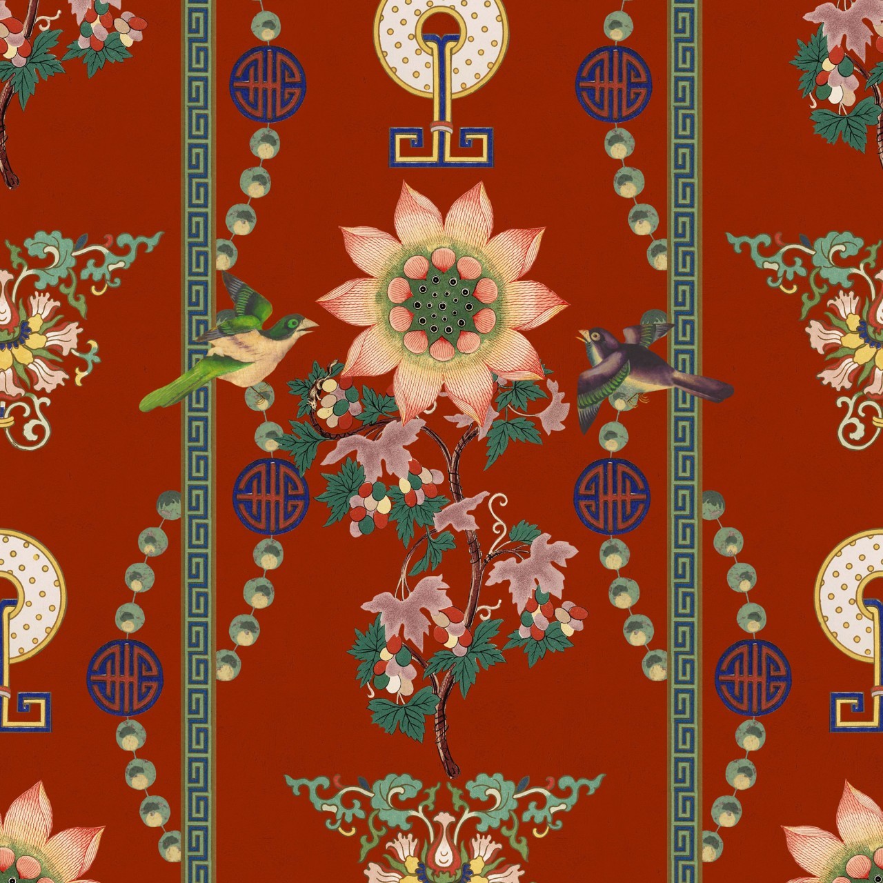 Lin Yuan Chinese Red Mural by MINDTHEGAP - Wallpaper - WP20587 ...