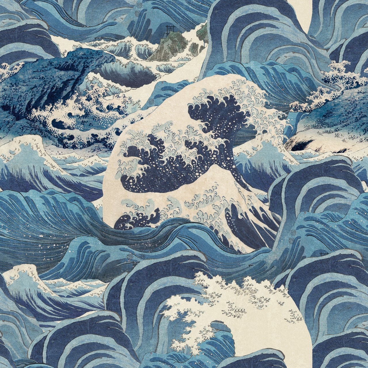 Sea Waves Light Blue by MINDTHEGAP - Wallpaper - WP30060 - Britannia Rose